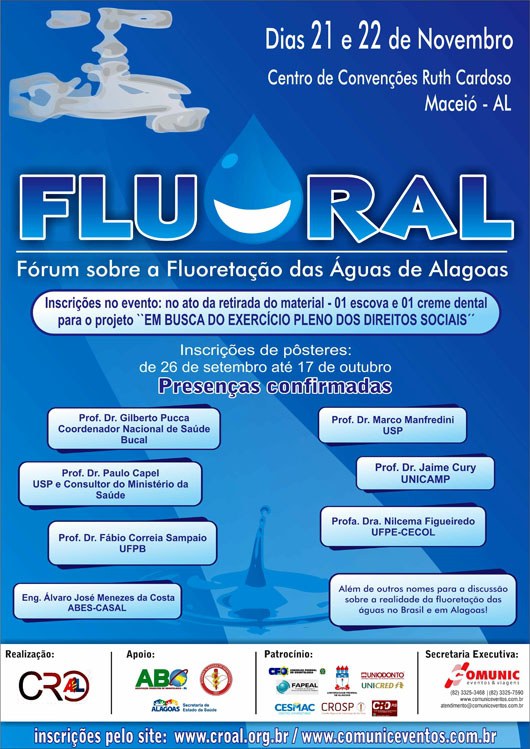Em novembro, maceió sediará o Fluoral — Faculdade de Odontologia